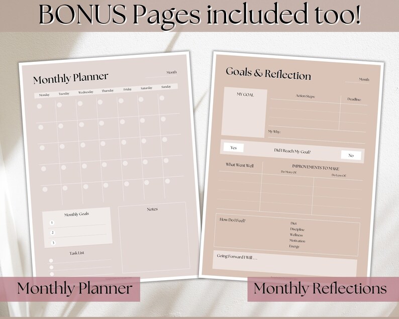 Monthly Budget Planner Printable Financial Tracker Template - Etsy
