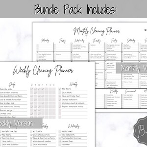 Cleaning Schedule, EDITABLE Monthly Checklist , Cleaning Planner ...