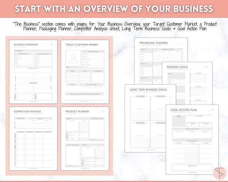 Business Planner Printable BUNDLE Small Business Planner - Etsy