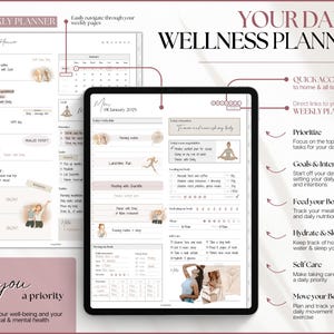 2025 Digital Wellness Journal, Digital Fitness Planner, Self Care ...