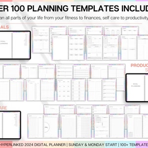 COLORFUL Digital Planner, 2024 2025 Goodnotes Planner, Daily Weekly ...