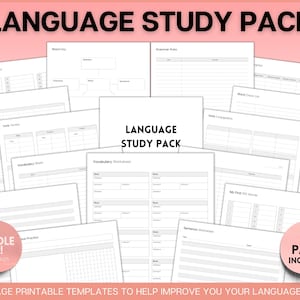 Language Learning Planner, Study Korean, Japanese, Spanish, French ...