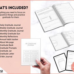 Printable Gratitude Journal BUNDLE Mindfulness Log, Gratitude Template ...