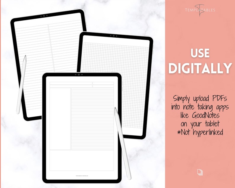 Note-taking Templates Printable Paper Note Taking Journal - Etsy Canada