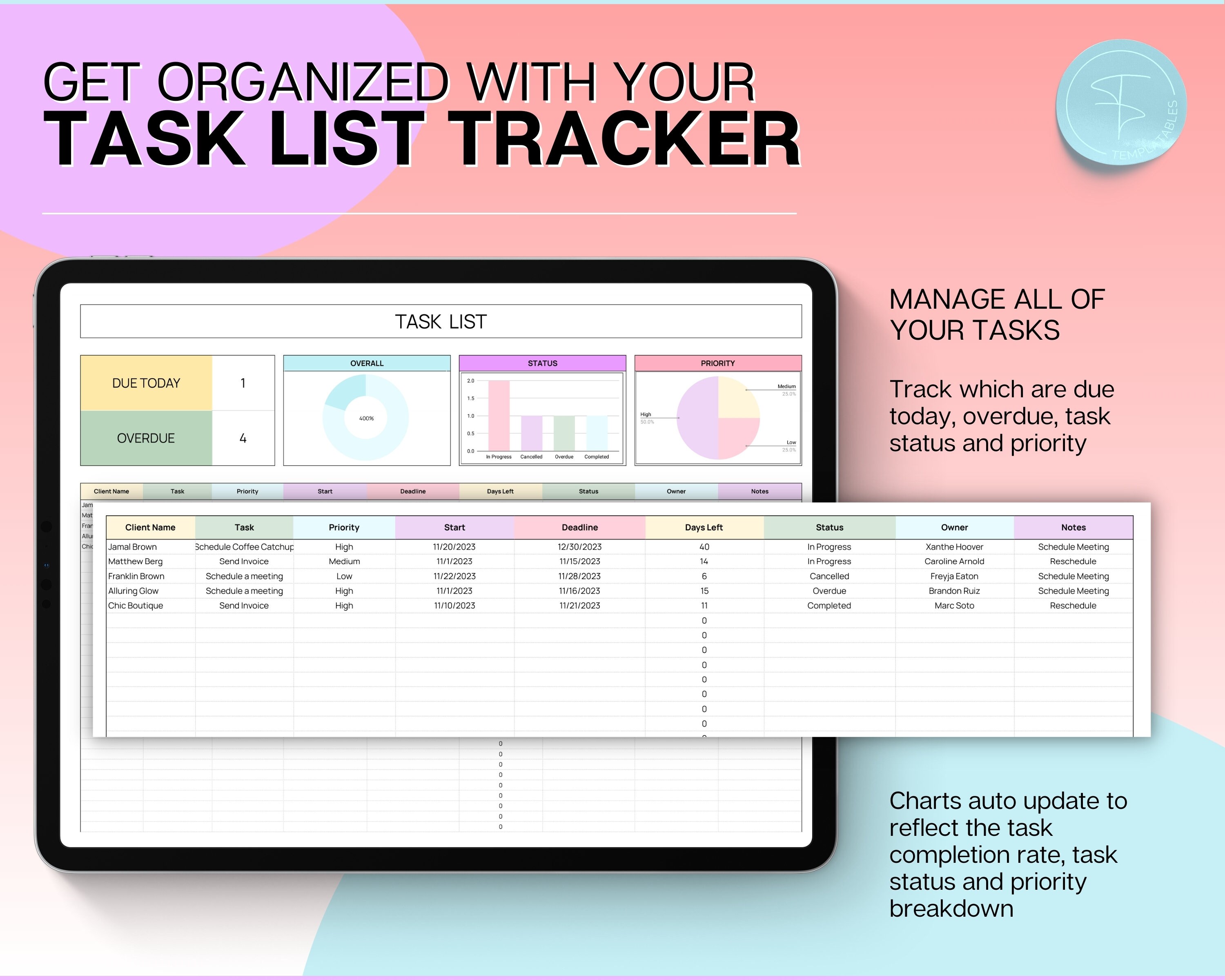 Lead Tracker Spreadsheet, CRM Client Tracker, Small Business Owner ...