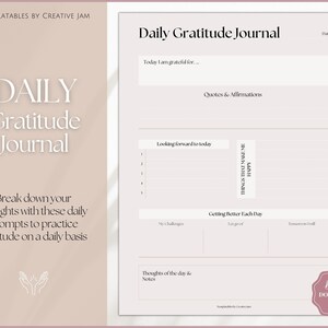 Gratitude Journal Printable BUNDLE! Mindfulness Log, Gratitude Template ...