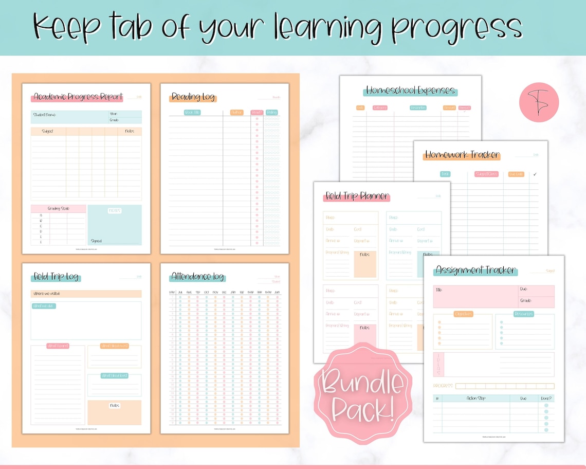 Homeschool Planner Printable Home School Teacher Academic - Etsy