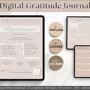 Digital Gratitude Journal, Daily Mindfulness Journal, Goodnotes Digital ...