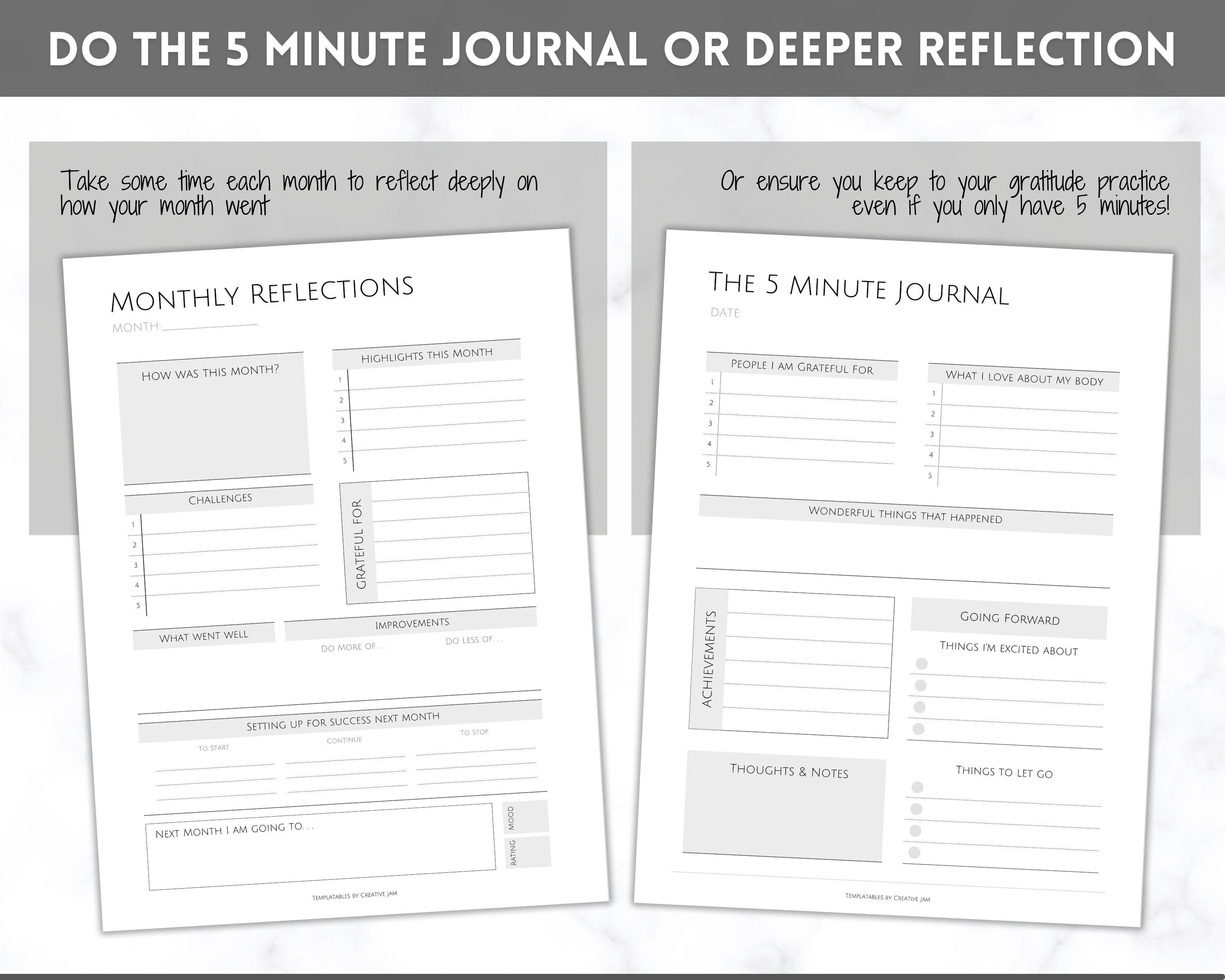 Gratitude Journal Printable BUNDLE! Mindfulness Log, Gratitude Template ...