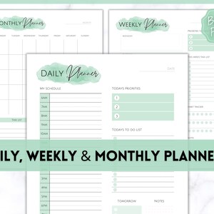 Ultimate PLANNER Set Daily Planner Weekly Planner Monthly - Etsy UK