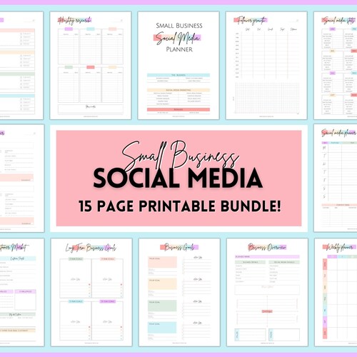Social Media Planner Printable. Tracker for Instagram - Etsy Canada