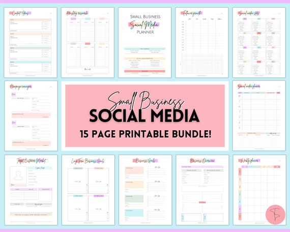 Small Business SOCIAL MEDIA Planner Content Planner - Etsy