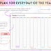 Perpetual Calendar, EDITABLE Yearly Overview, Undated Year at a Glance ...