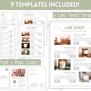 Price List Template. Line Sheet for Wholesale. Editable Candle Template ...