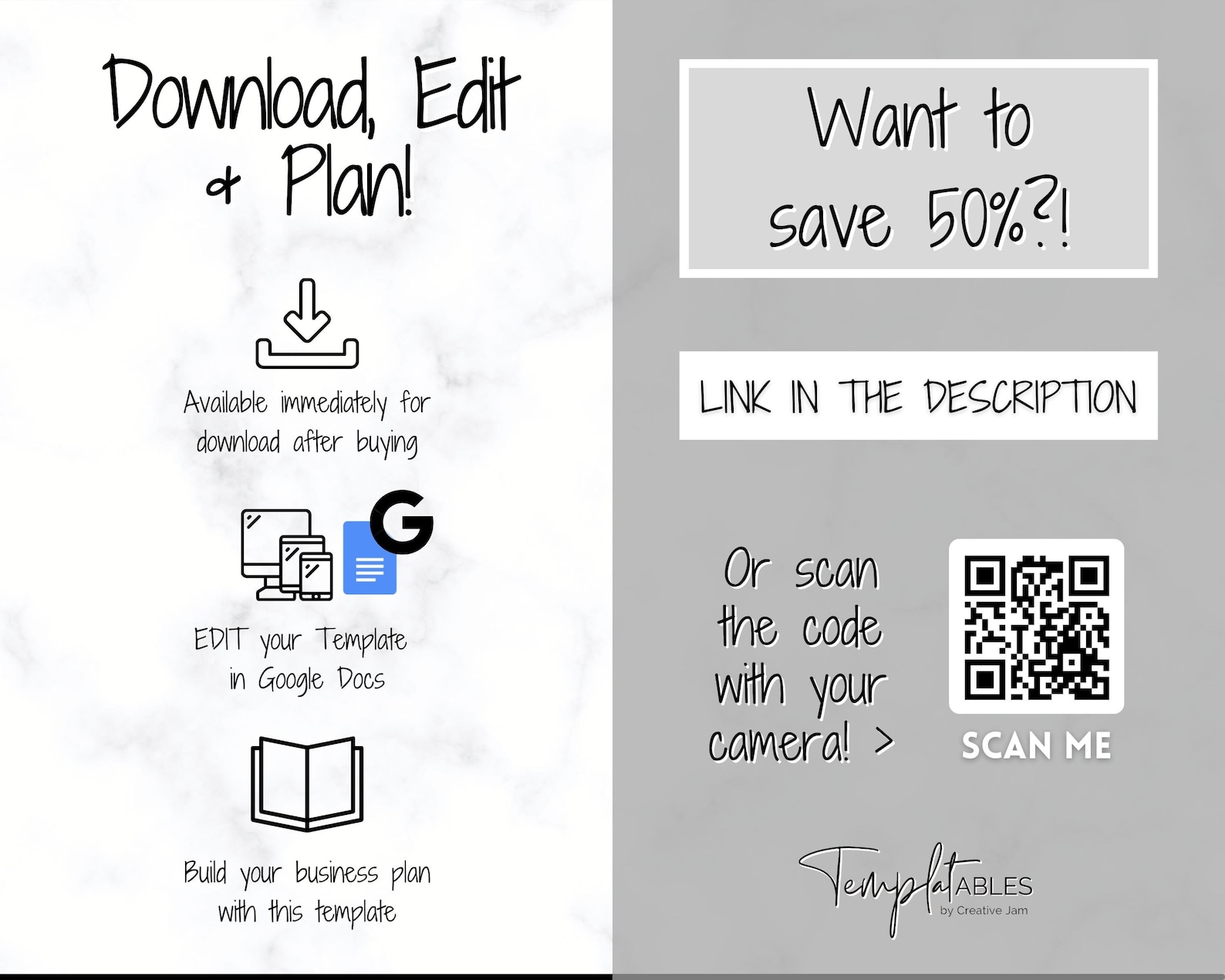 Small Business Plan Template, GOOGLE DOCS Business Planner Proposal ...