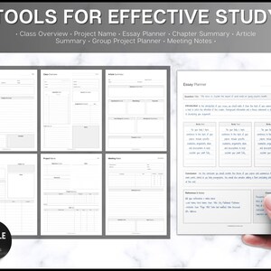 Student Planner Printable BUNDLE, 40+ Pg Study Planner, Academic ...