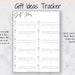 Wishlist Printable Tracker Template Insert. Christmas, Birthday ...