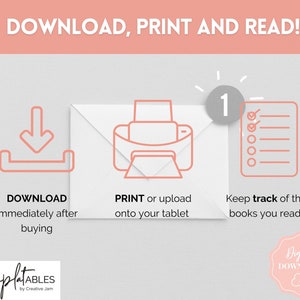 Book Tracker Printable, Bookshelf Reading Poster, Reading Tracker ...