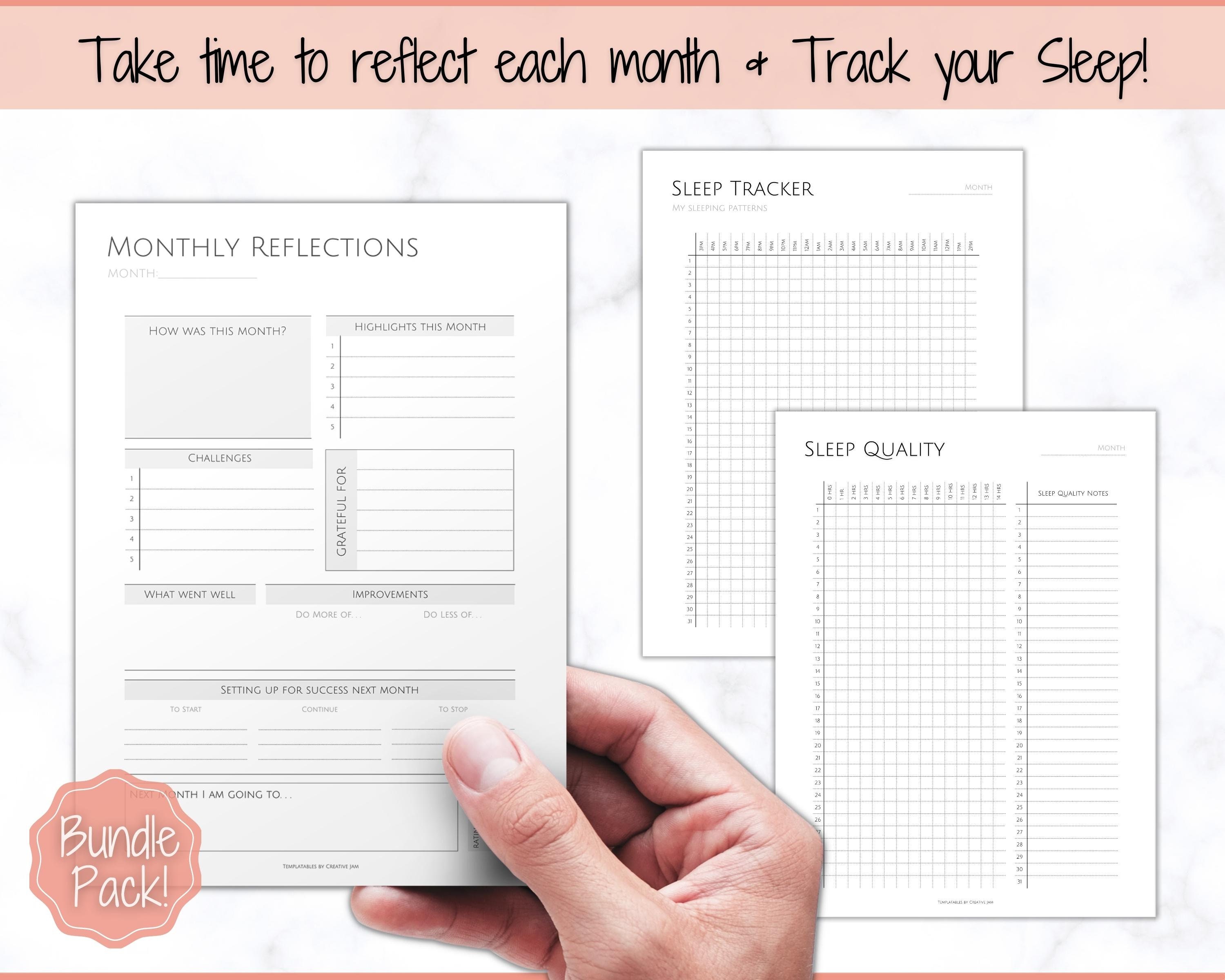 Wellness Planner & Self Care Journal BUNDLE Printable | Etsy