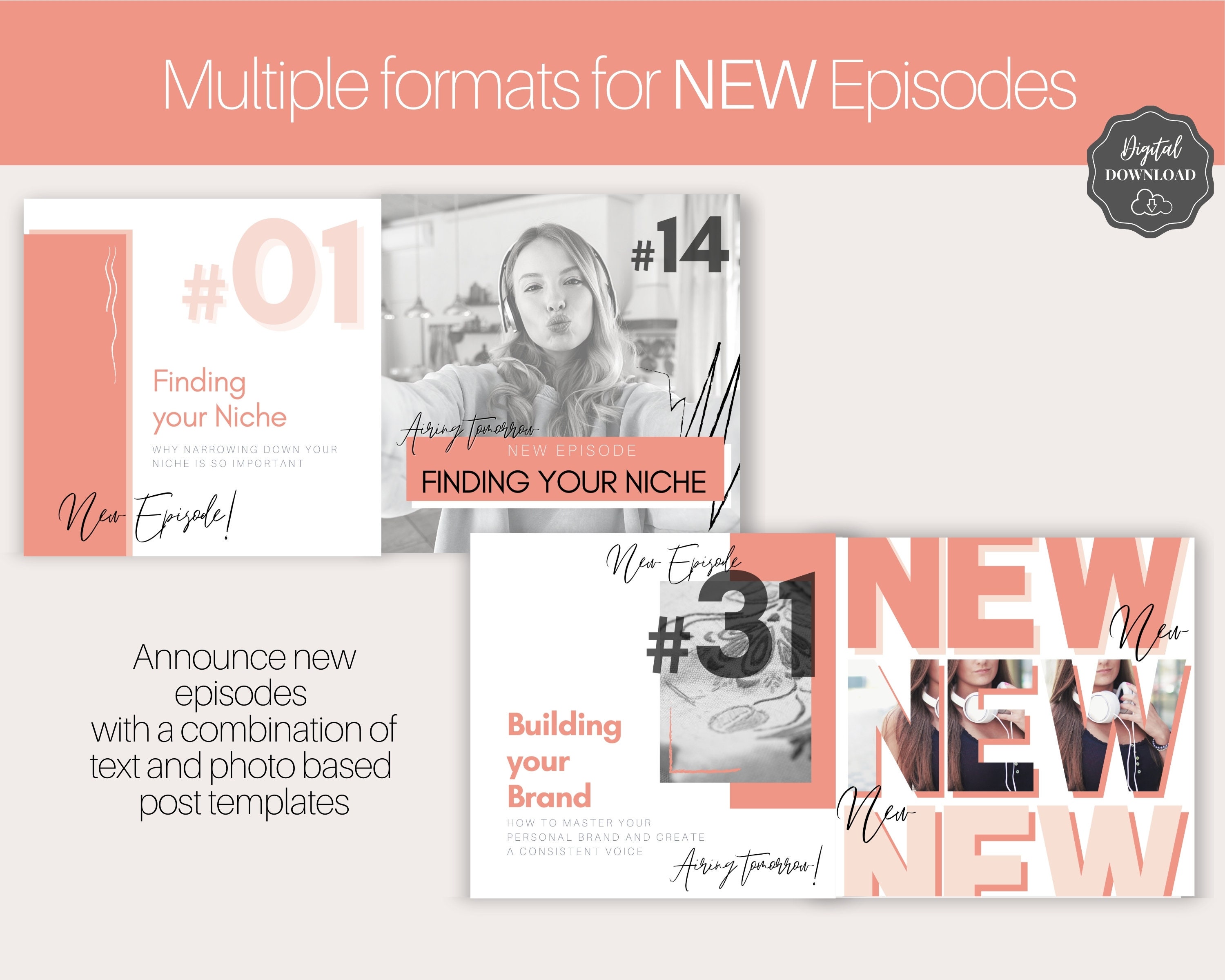 Canva Instagram Templates Podcast Posts. Template Pack. | Etsy