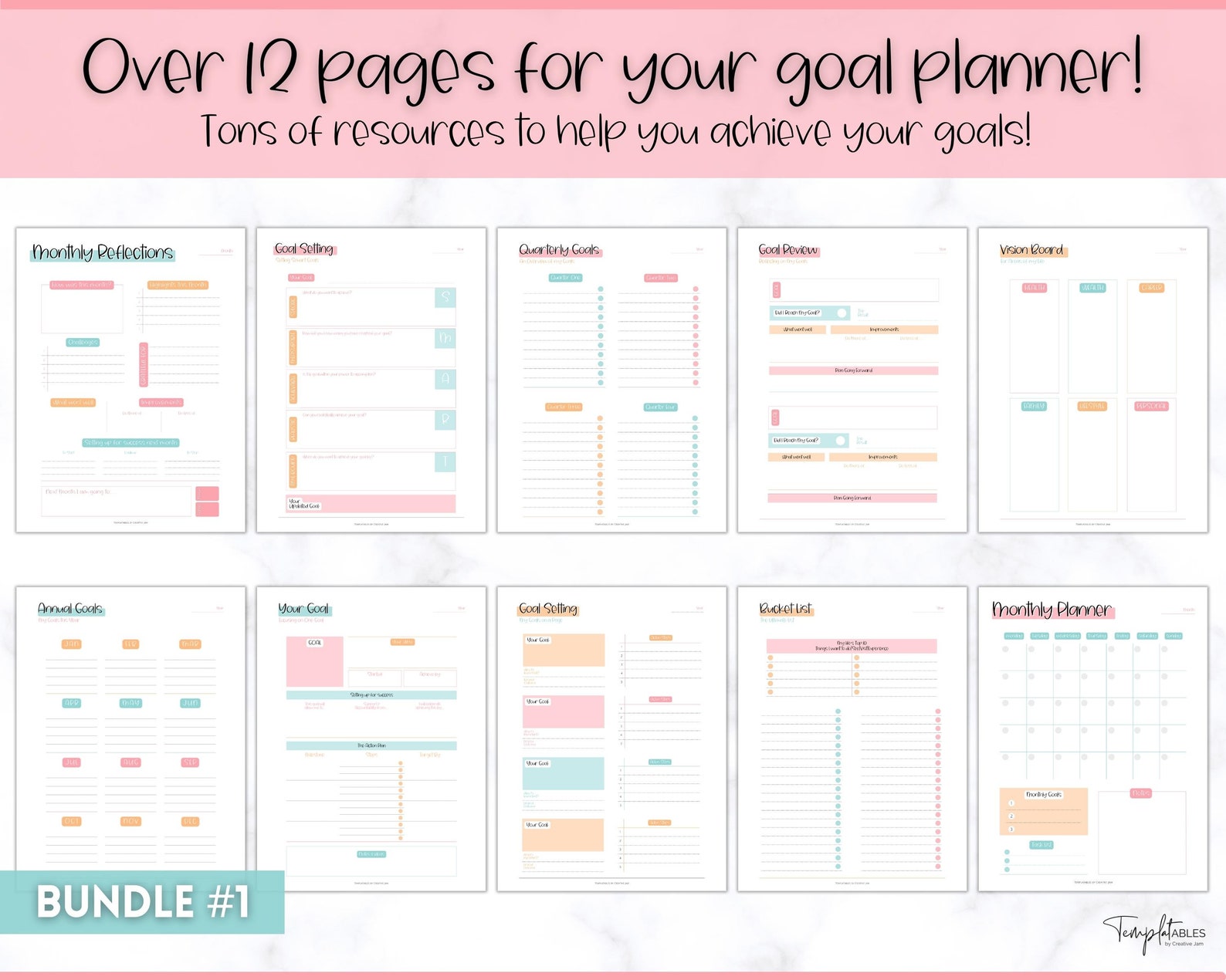 Ultimate PLANNER BUNDLE Printable Goal Planner Finances & - Etsy UK