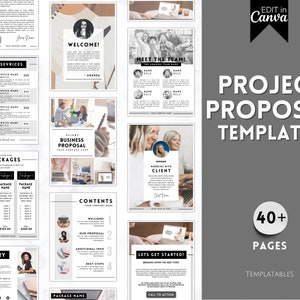 Business Proposal Template, Project Proposal, 40 Editable Canva ...