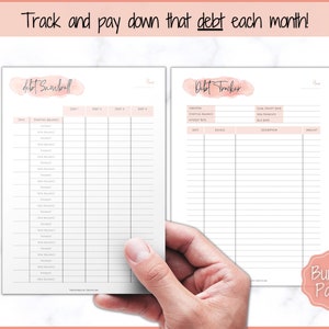 Financial Planner Printable BUNDLE, Budget Template, Savings Tracker ...