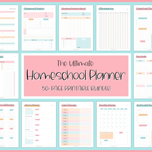 Homeschool Planner Printable Home School Teacher Academic - Etsy Australia