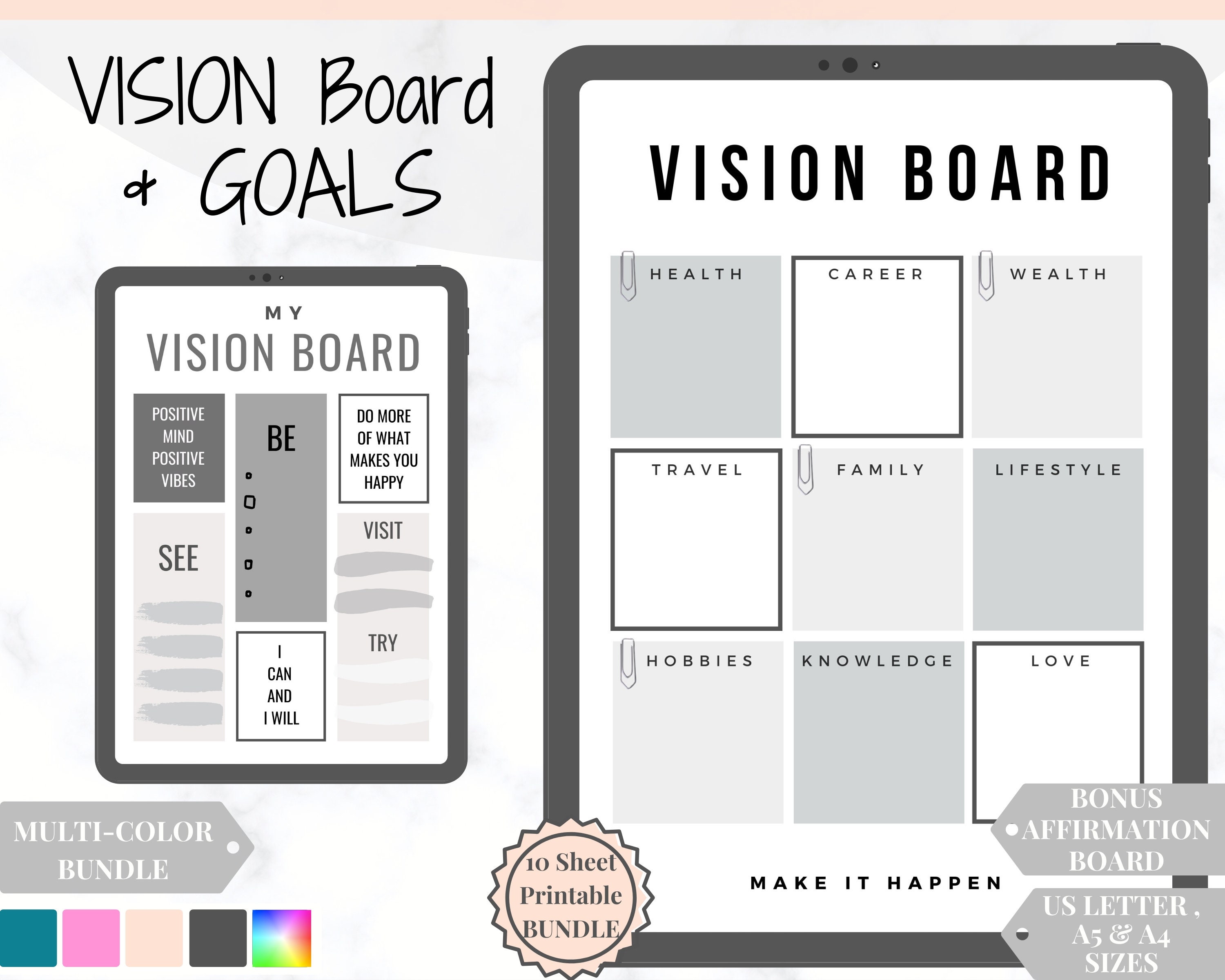 Paper Paper & Party Supplies Law of Attraction Memory Dream Board Party ...