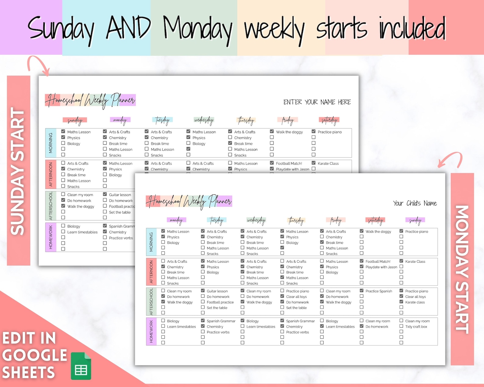 Weekly Lesson Plan Template, EDITABLE Lesson Planner Spreadsheet ...