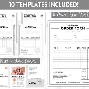 Wholesale Order Form Template! Editable Canva Template Printable, Small ...