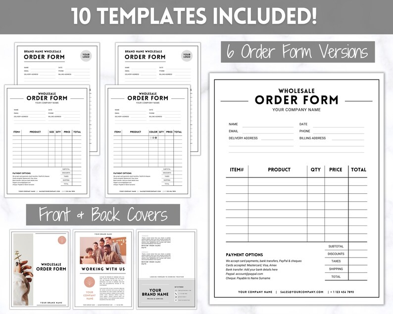 Wholesale Order Form Template Editable Canva Template - Etsy