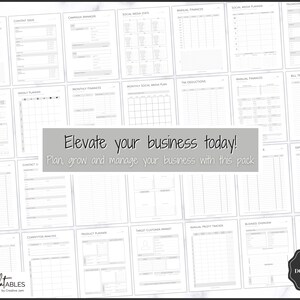 Business Planner Printable BUNDLE, Small Business Planner, Side Hustle ...