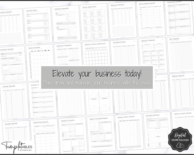Business Planner Printable BUNDLE Small Business Planner - Etsy
