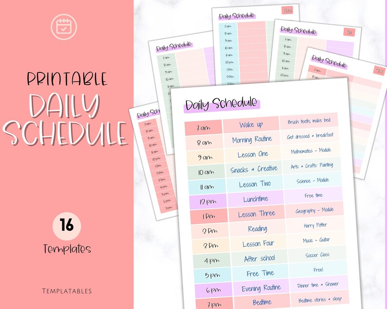 Daily Schedule Kids Homeschool Weekly Planner Daily Routine - Etsy