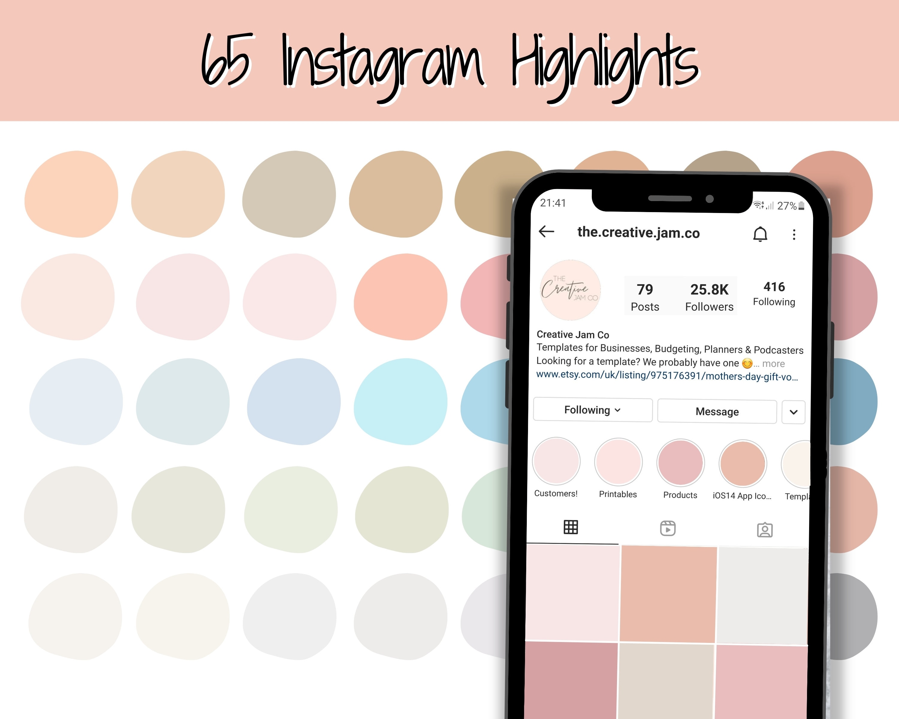 65 Solid Instagram Highlight Icons. Instagram Highlight Covers - Etsy