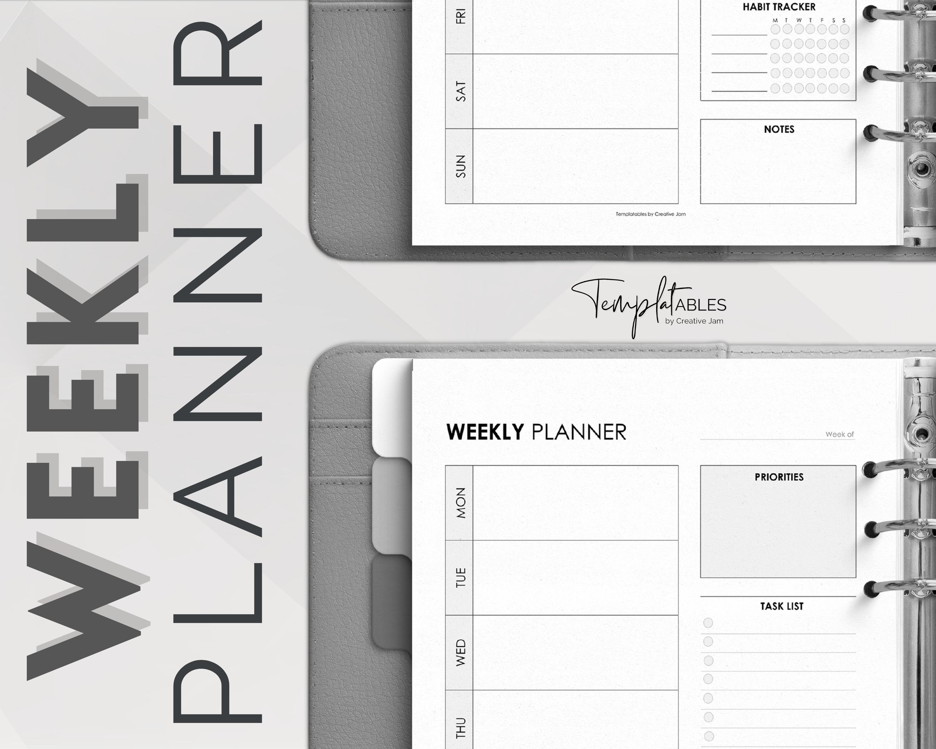 EDITABLE Weekly Schedule Weekly Planner Template to Do List - Etsy Ireland