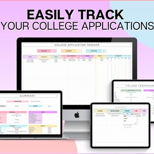 College Application Planner, College App Tracker Spreadsheet, College ...