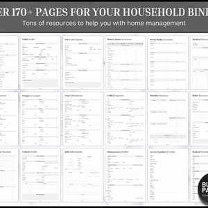 The ULTIMATE Home Management Binder Bundle! 170pg Household Planner ...