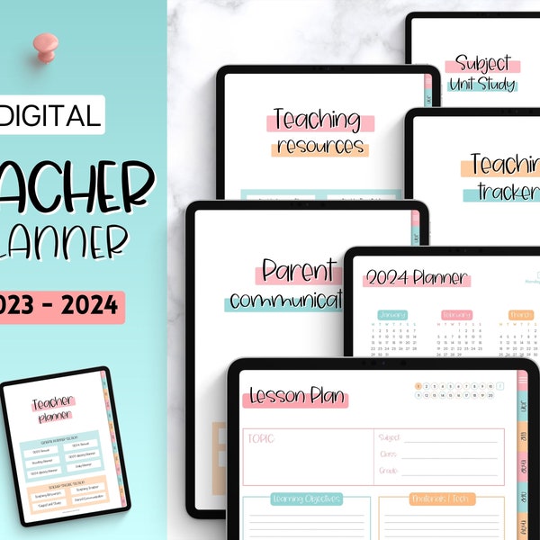 Goodnotes Teacher Lesson Plan Template - Etsy