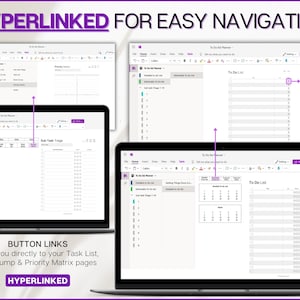 Onenote to Do List Template, Hyperlinked to Do List for One Note ...