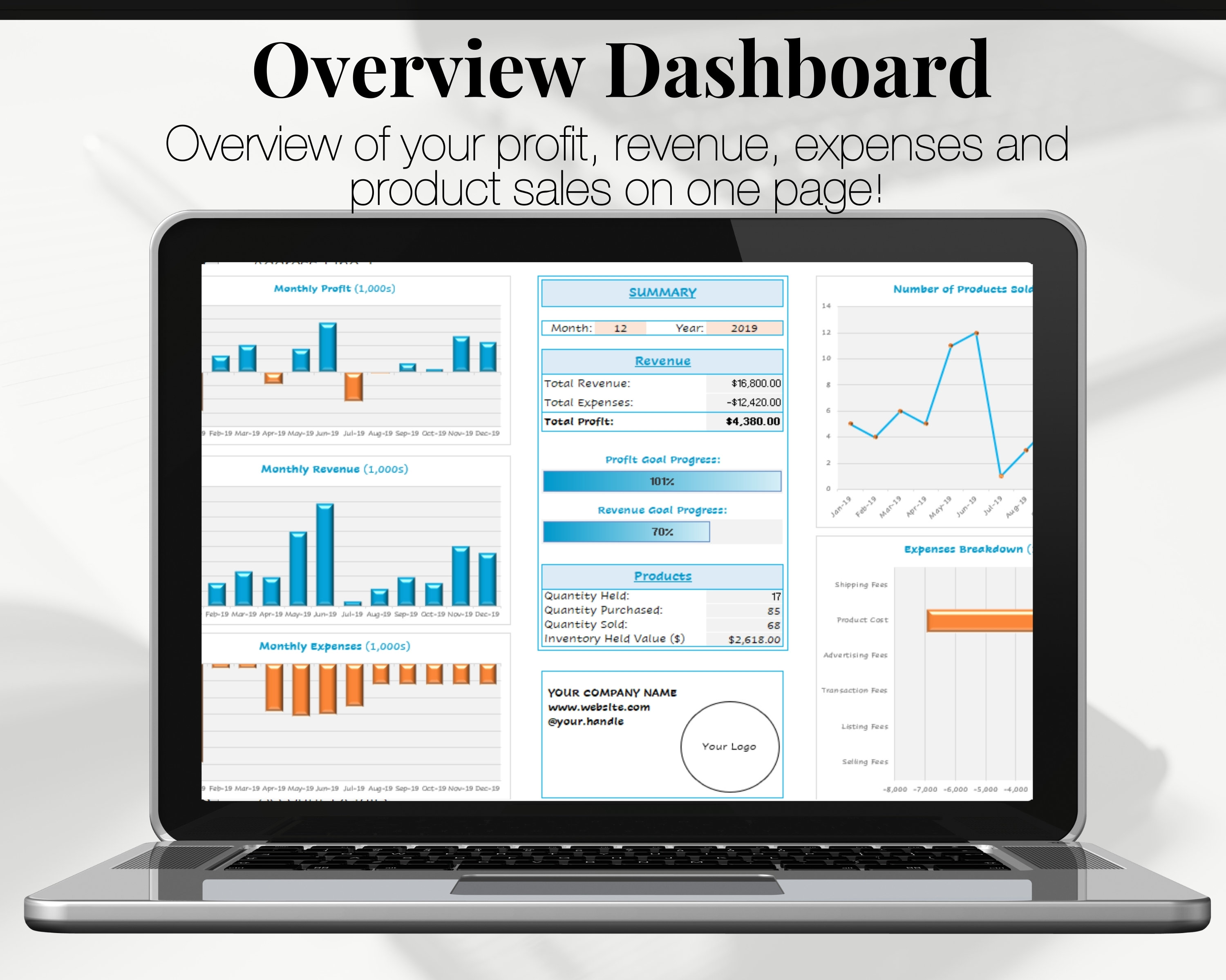 Small BUSINESS Tracker. Editable Spreadsheet for your | Etsy