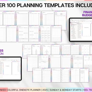 COLORFUL Onenote Planner, 2025 Digital Planner, Onenote Template, Daily ...