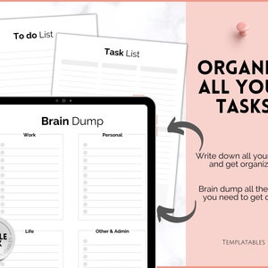 Task Triage, to Do List Printable, Brain Dump Template, Task Checklist ...
