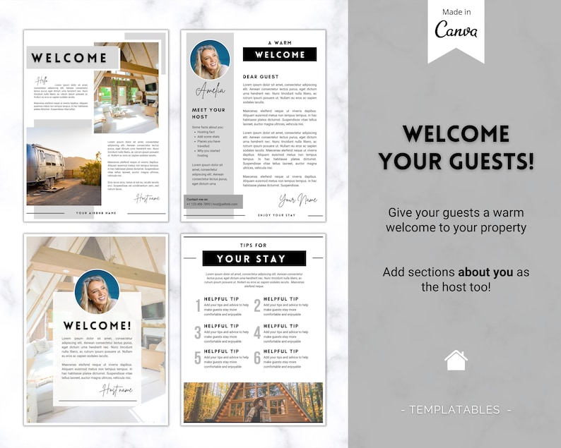 VRBO Welcome Book Template Editable Canva Welcome Guide - Etsy