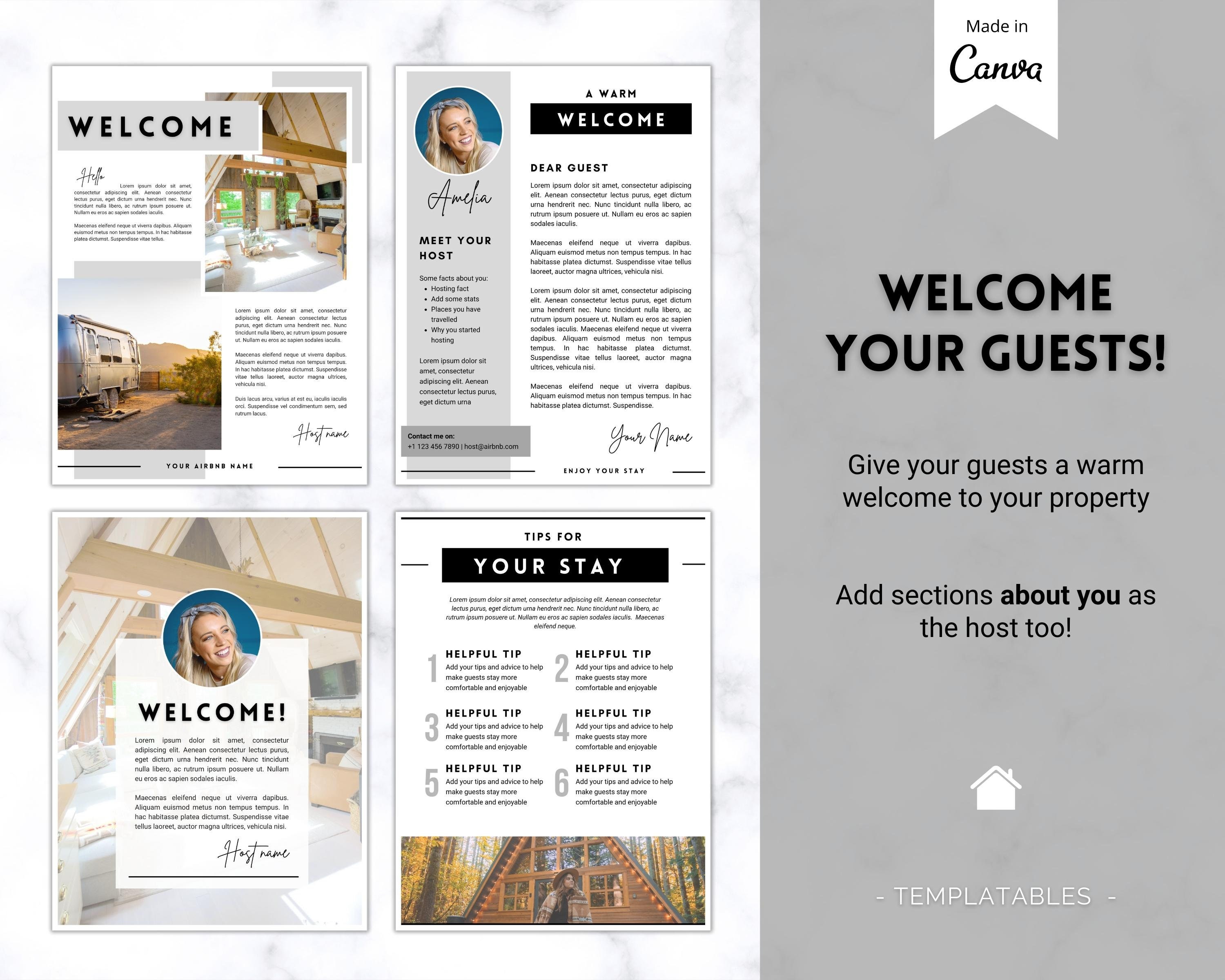 VRBO Welcome Book Template Editable Canva Welcome Guide - Etsy UK