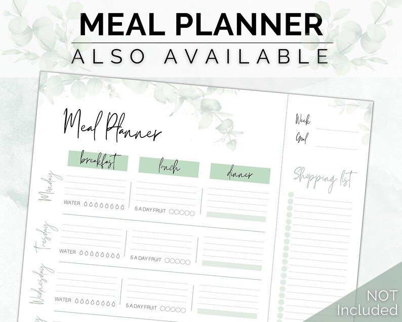FOOD DIARY! Weekly Meal Planner Printable, Meal Tracker, Food Journal ...