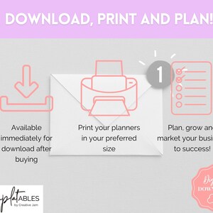 Side Hustle Planner Printable BUNDLE, Small Business Planner, Side ...