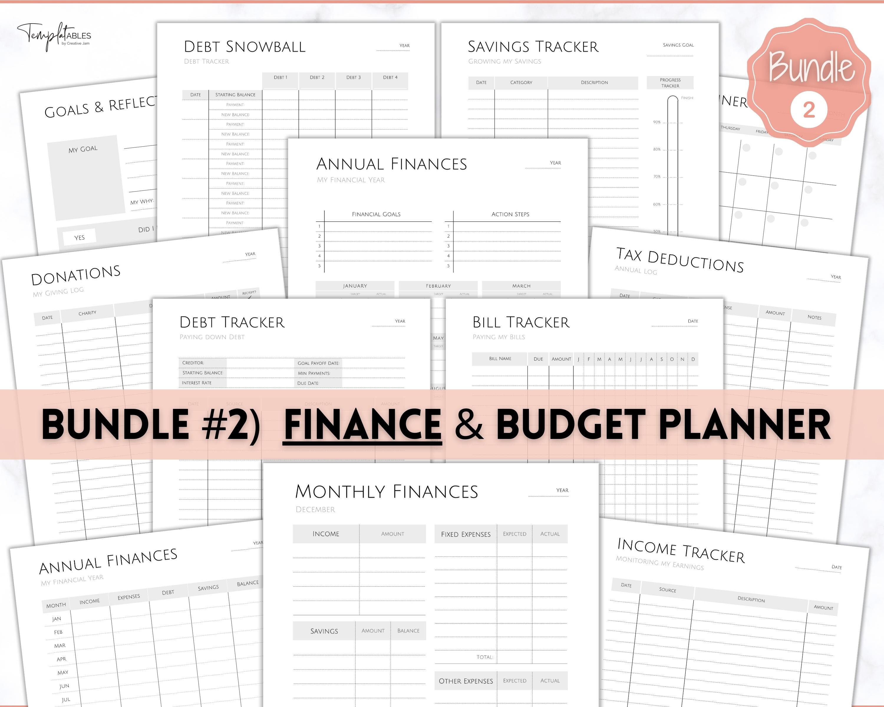Ultimate PLANNER BUNDLE! Printable Goal Planner, Finances & Budget ...