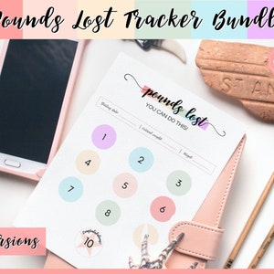 Pounds Lost Tracker, 20 Lbs, Pack of 5 Weight Loss Trackers, 10 20, 30 ...